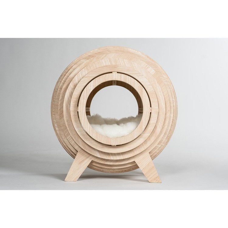 Strato Wooden Sphere Cat Bed Cave | Riverbend Home