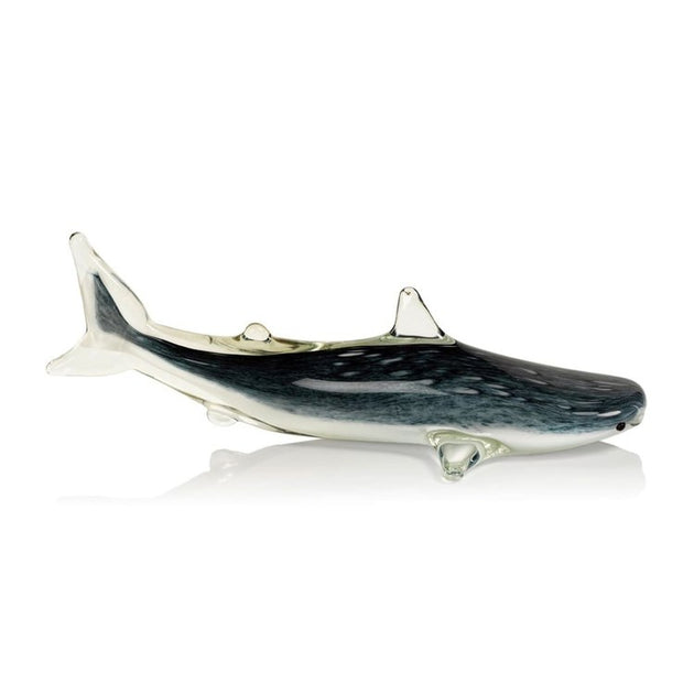 Decorative Glass Wildlife Blue Shark Figurine | Riverbend Home