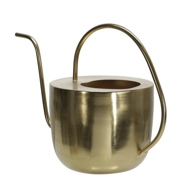 11" Metal Flat Top Watering Can - Gold | Riverbend Home