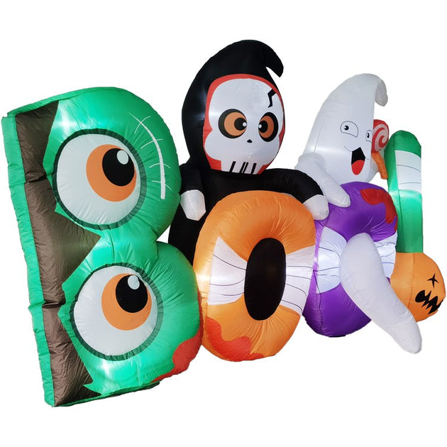 8' Inflatable Pre-Lit Boo Sign | Riverbend Home