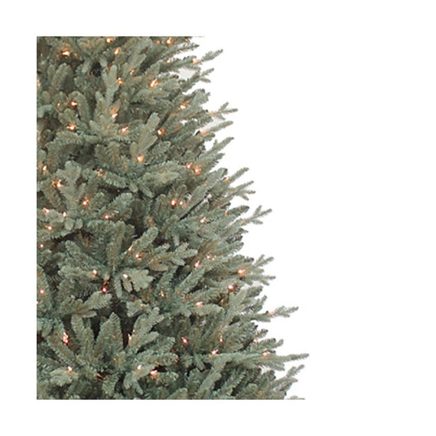 9' Pre-Lit Artificial Blue Spruce Tree with Clear Incandescent Lights ...