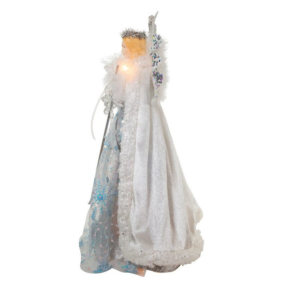 16" Lighted White, Silver, Lavender and Blue Angel Christmas Tree Topp ...