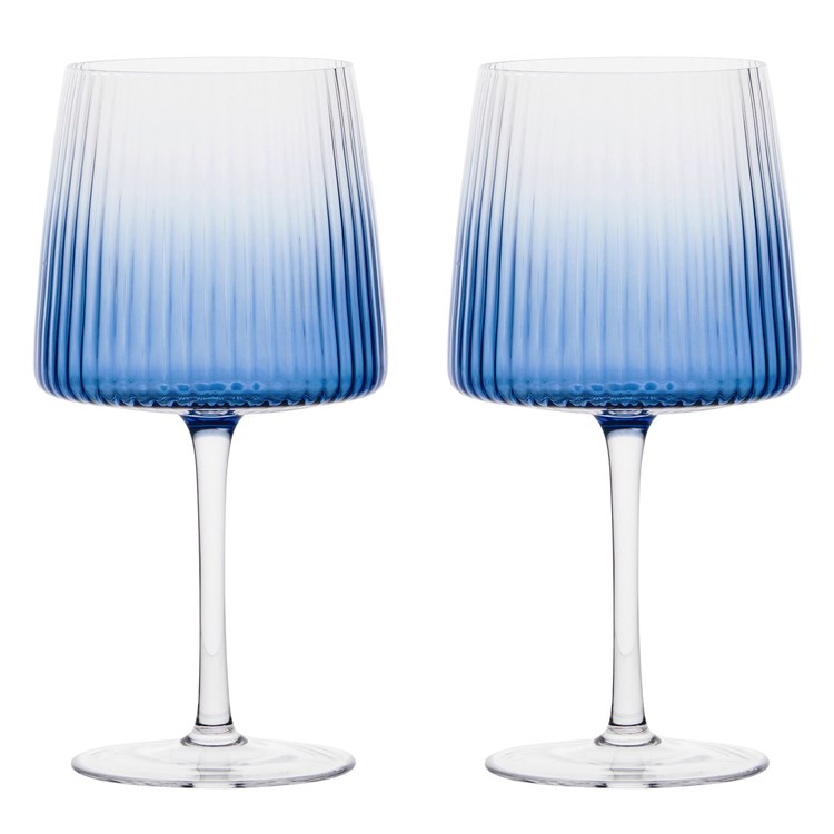 Empire Blue Gin Glasses Set of 2 | Riverbend Home