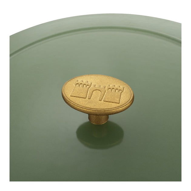 Bellamonte 7.5-Quart Cast Iron Round Dutch Oven - Saggio Green ...