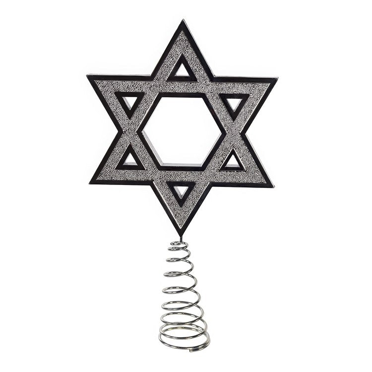 13.7" Silver Hanukkah Tree Topper, Unlit | Riverbend Home