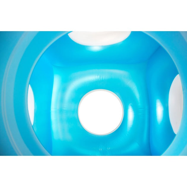 49" Blue Inflatable Ice Cube Habitat Swimming Pool Float | Riverbend Home