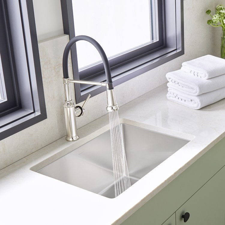Quatrus R15 25" Single Bowl Stainless Steel Dual Mount Laundry Sink wi ...