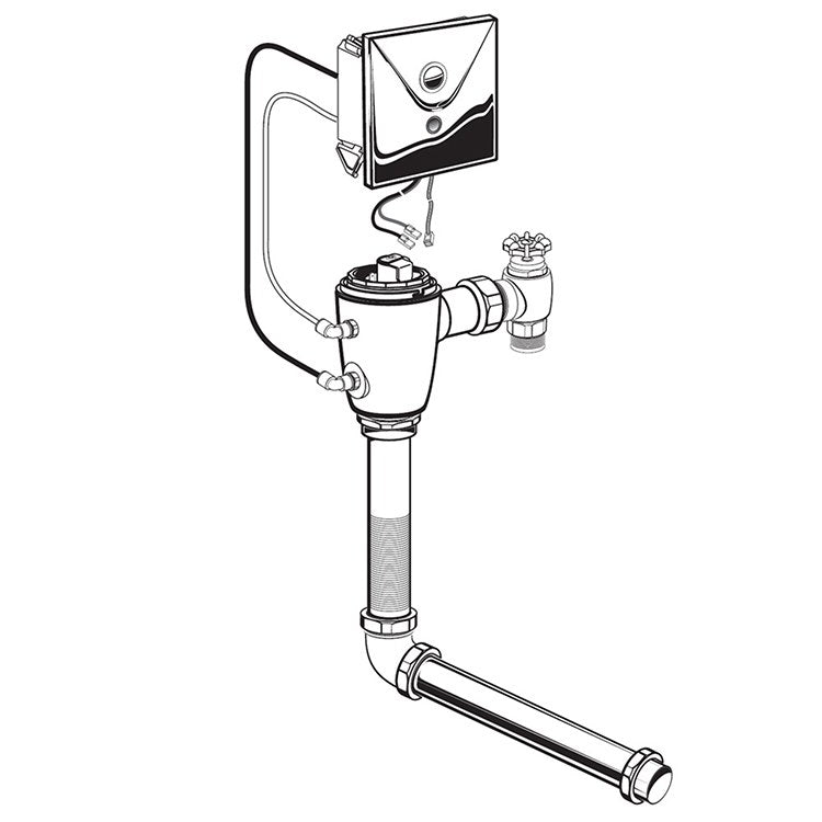 Selectronic Concealed Sensor-Operated Toilet Flush Valve Base without ...