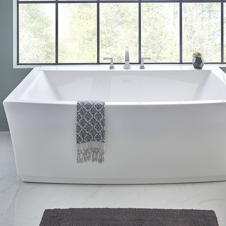 Townsend 68" L x 36" W Freestanding Soaking Tub with Center Drain and ...