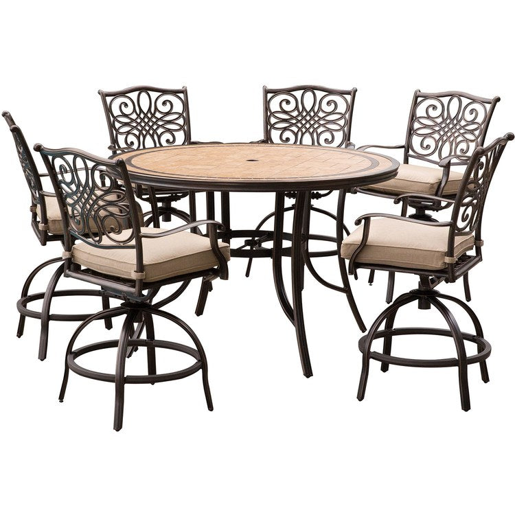 Monaco Seven-Piece High-Dining Bar Set | Riverbend Home