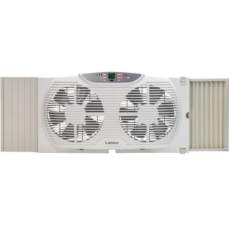 Electrically Reversible Twin Window Fan with Remote Control | Riverbend ...