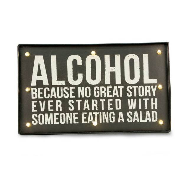 Alcohol Message Wall-Mountable LED Lighted Sign | Riverbend Home