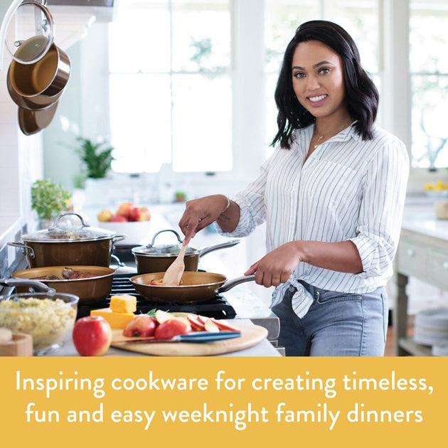 Ayesha Curry Home Collection Aluminum 12-Piece Cookware Set | Riverbend ...