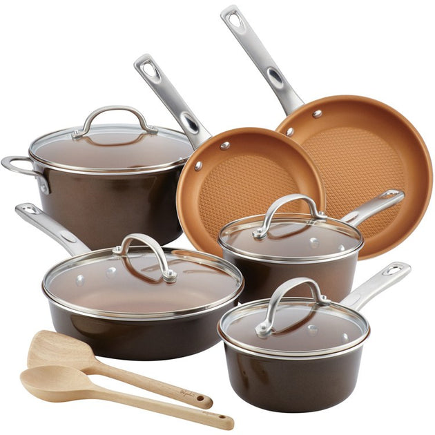 Ayesha Curry Home Collection Aluminum 12-Piece Cookware Set | Riverbend ...