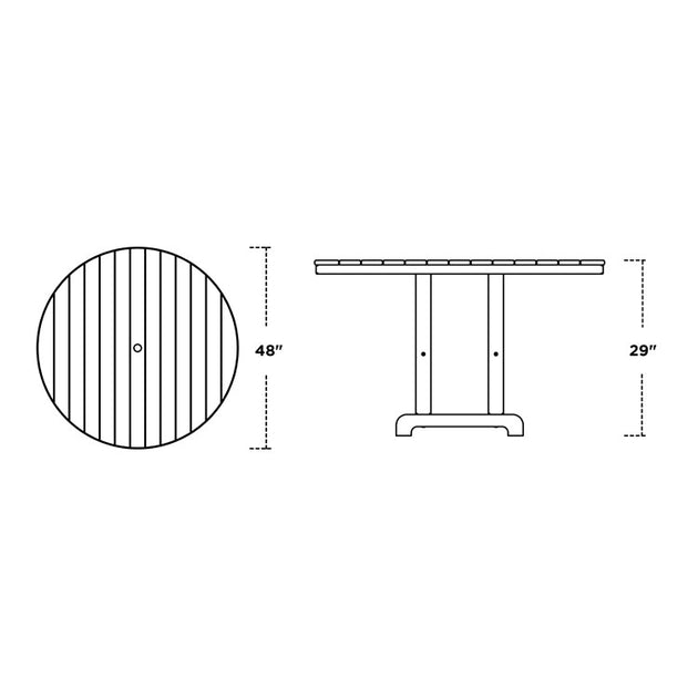 Round 48" Dining Table - White | Riverbend Home