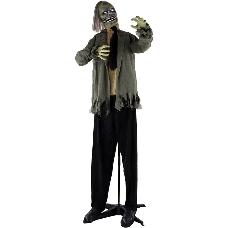 Jason the Zombie Life-Size Animatronic Poseable Indoor/Outdoor Hallowe ...