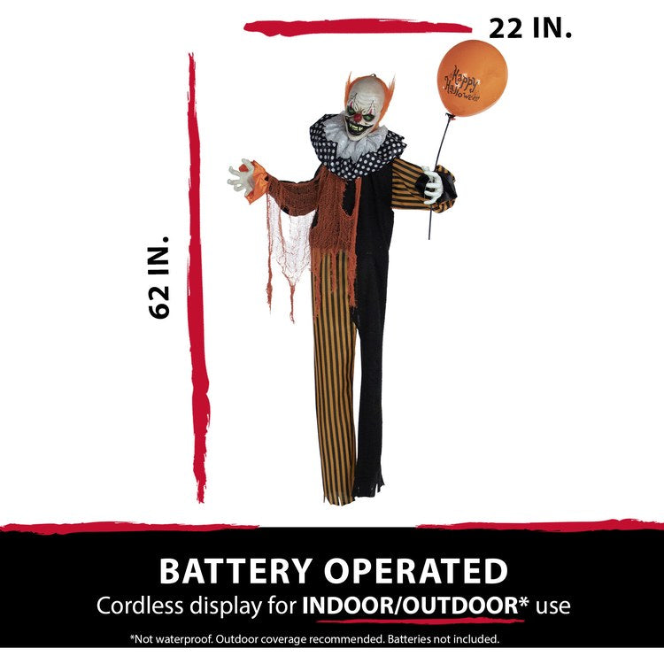 Pyro the Clown Life-Size Animatronic Poseable Indoor/Outdoor Halloween ...