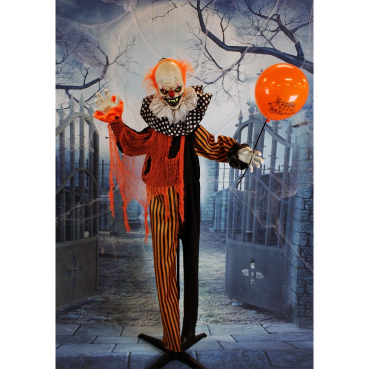Pyro the Clown Life-Size Animatronic Poseable Indoor/Outdoor Halloween ...