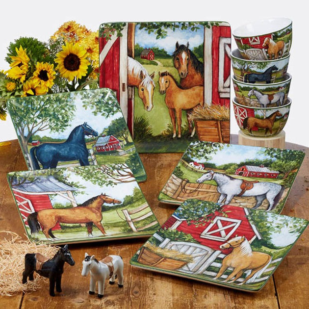 Certified International 28150SET4 - Clover Farm Plate Set | Riverbend Home