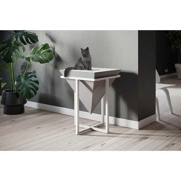 Pharaoh Elevated Pyramid Cat Bed - Gray | Riverbend Home