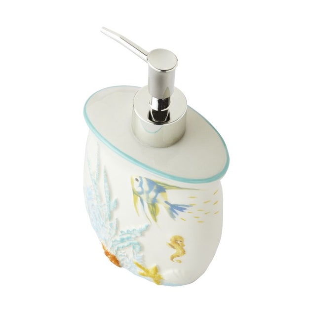 Ocean Watercolor Lotion/Soap Pump Dispenser in Multi - Riverbend Home