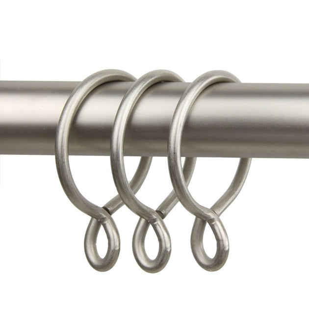 2-1/4" Curtain Eyelet Rings (Set of 10) - Satin Nickel | Riverbend Home