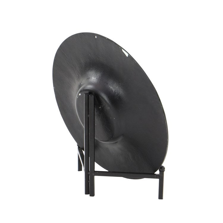 Rustic Elegance Glass Charger Plate with Metal Stand - Riverbend Home